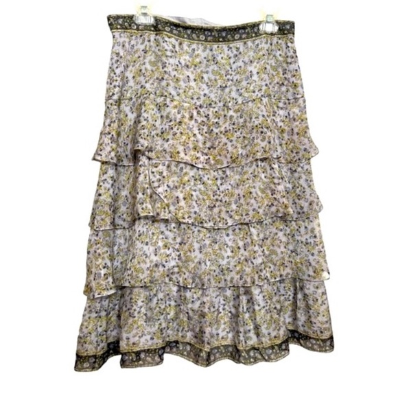 Peruvian Connection | Skirts | Peruvian Connection Blue Silk Floral ...